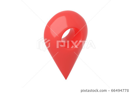 Red map indicator on white background - Stock Illustration [66494778 ...