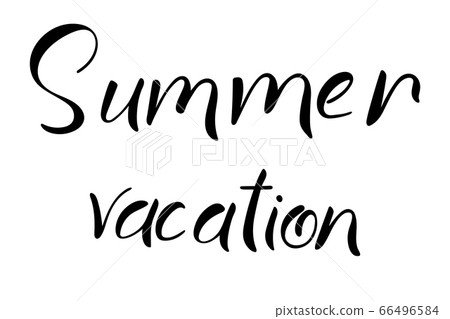 Summer vacation hand lettering modern calligraphy - Stock Illustration ...