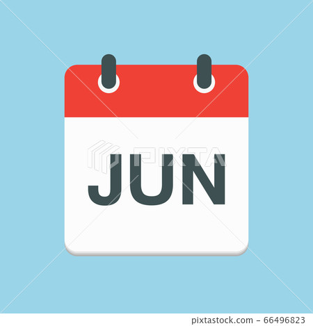 Vector icon day calendar, summer month June - Stock Illustration ...