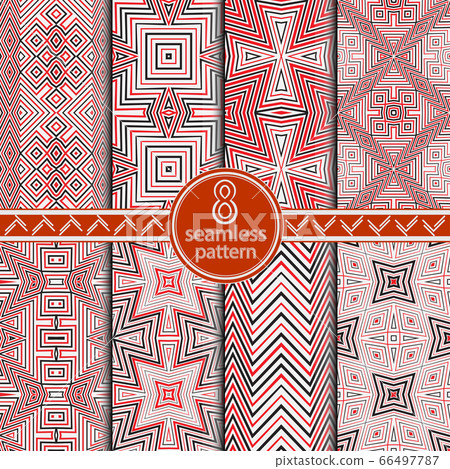 Seamless set of vector geometric models. - Stock Illustration [66497787] - PIXTA