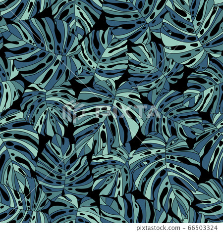 Seamless tropical plant aloha pattern - Stock Illustration [66503324 ...