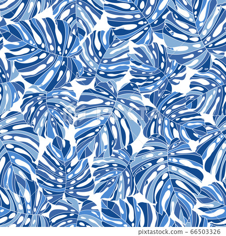 Seamless tropical plant aloha pattern - Stock Illustration [66503326 ...