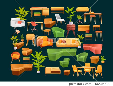 Set of furniture elements design - Stock Illustration [66504620] - PIXTA