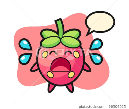 Strawberry cartoon crying - Stock Illustration [66504925] - PIXTA