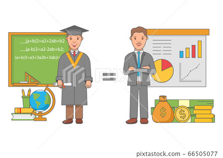 Education concept vector illustration in flat... - Stock Illustration ...