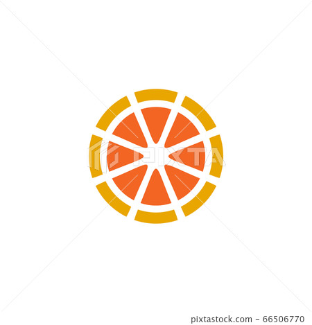Orange fruit icon symbol logo design vector - Stock Illustration ...