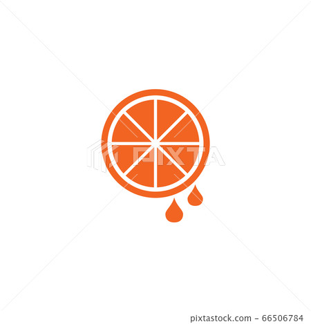 Orange fruit icon symbol logo design vector - Stock Illustration ...