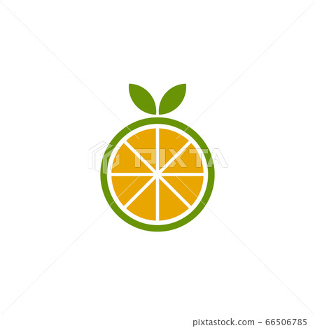 Orange fruit icon symbol logo design vector - Stock Illustration ...