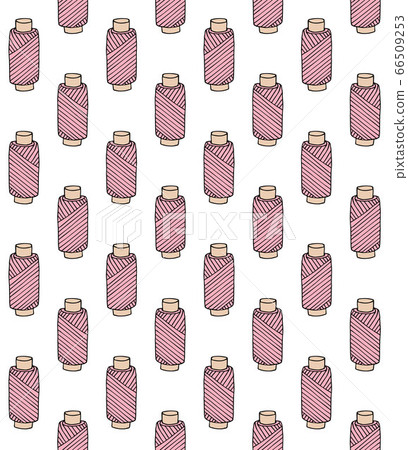 Vector seamless pattern of sketch pink threads - Stock Illustration ...