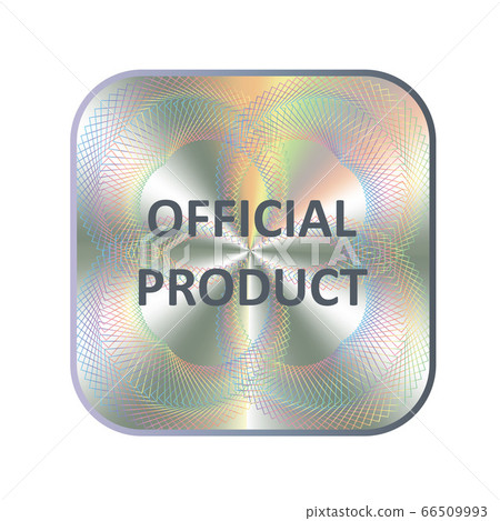 Official product square hologram sticker.... - Stock Illustration ...