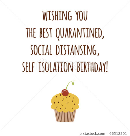 Happy Quarantined Birthday Funny Quarantine - Stock Illustration ...