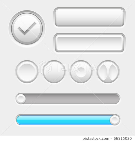Gray web buttons. Push buttons and sliders - Stock Illustration ...
