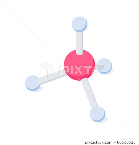 Isometric molecule model for chemical education...-插圖素材 [66516525 ...