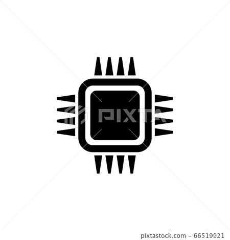 CPU, Processor, Microchip Flat Vector Icon - Stock Illustration ...