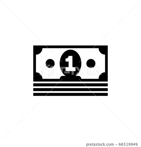 One Dollar Bank Note, Money, Currency Flat Vector - Stock Illustration ...