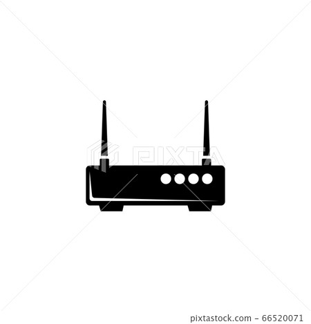WiFi Router, Network Modem Flat Vector Icon - Stock Illustration ...
