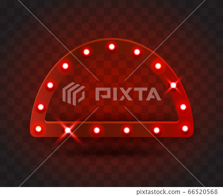 Retro SHOW TIME arc frame signs realistic... - Stock Illustration ...