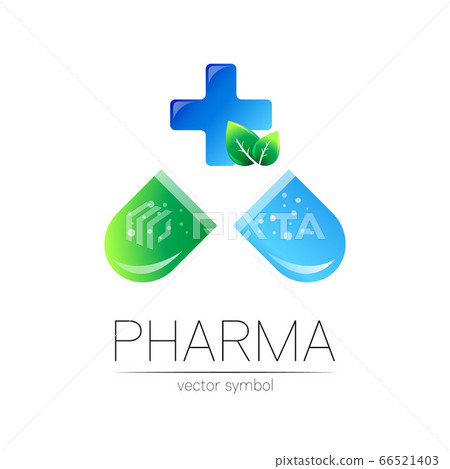 Pharmacy vector symbol with blue cross for...-插圖素材 [66521403] - PIXTA圖庫