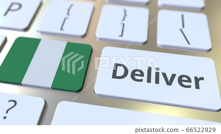 Deliver text and flag of Nigeria on the...-插圖素材 [66522929] - PIXTA圖庫