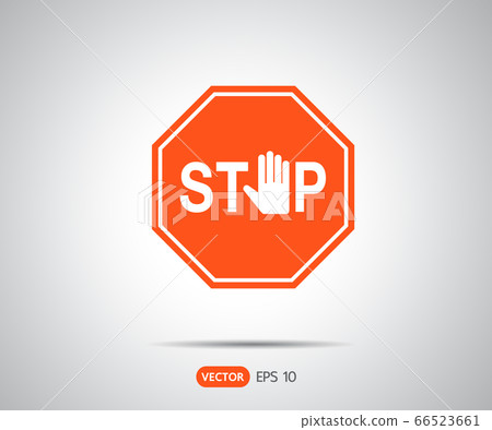 Traffic Stop Sign Icon, logo vector illustration-插圖素材 [66523661] - PIXTA圖庫