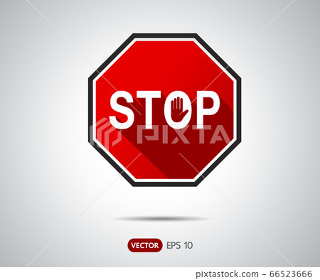Traffic Stop Sign Icon, logo vector illustration - Stock Illustration ...