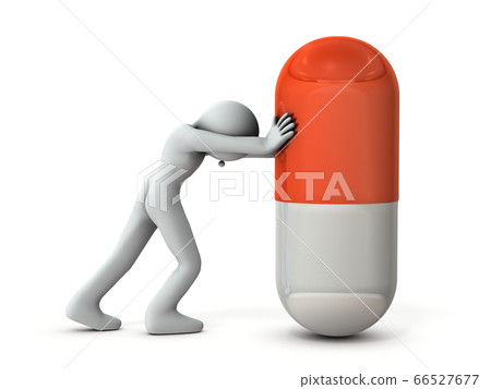 A character that resists drug dependence. It... - Stock Illustration ...