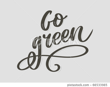 Go Green Creative Eco Vector Concept. Nature - Stock Illustration ...