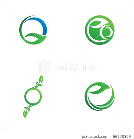 Green Tree leaf ecology nature element - Stock Illustration [66538509 ...