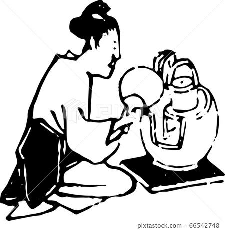 Woman boiling water - Stock Illustration [66542748] - PIXTA