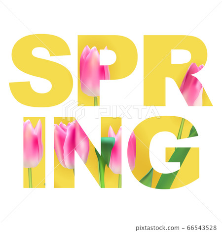Abstract Spring Word on white background. Vector - Stock Illustration ...