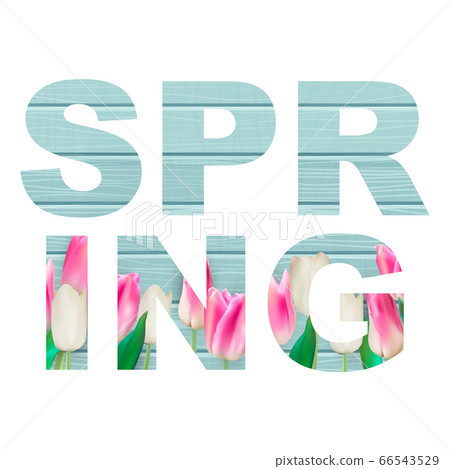 Abstract Spring Word on white background. Vector - Stock Illustration ...