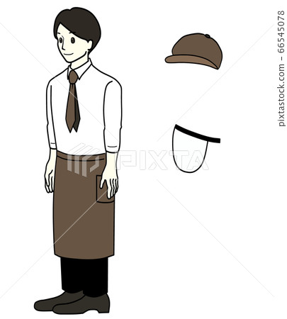 Male clerk hat face shield - Stock Illustration [66545078] - PIXTA