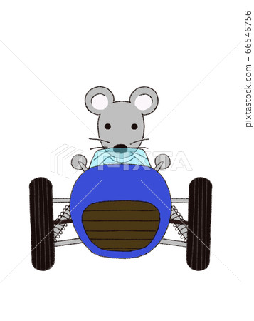Mouse & Racing Car Blue - Stock Illustration [66546756] - PIXTA