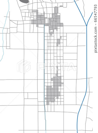 Map of Kyoto city (Shinjuku/Shimogyo) during... - Stock Illustration ...
