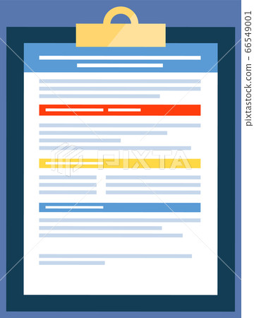 Clipboard Page with Information and Data Paper - Stock Illustration ...