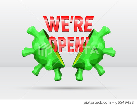 Opening and reopening sign after the lockdown... - Stock Illustration ...