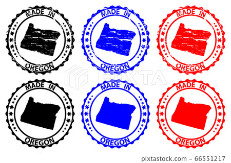 Made in Oregon rubber stamp - Stock Illustration [66551217] - PIXTA