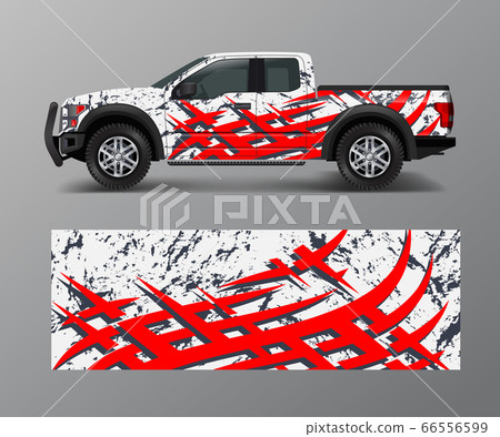 Truck And Vehicle car racing graphic for wrap and - Stock Illustration ...