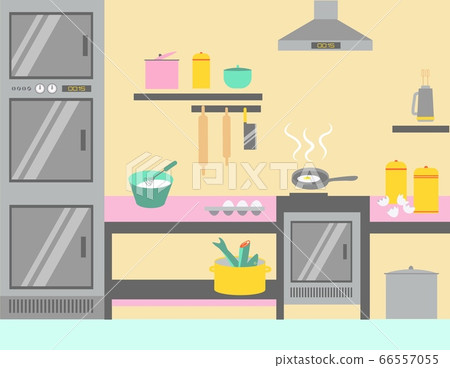 Modern home kitchen technic stuff, new cuisine... - Stock Illustration ...