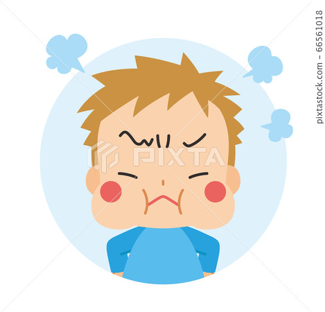 Angry cute boy icon - Stock Illustration [66561018] - PIXTA
