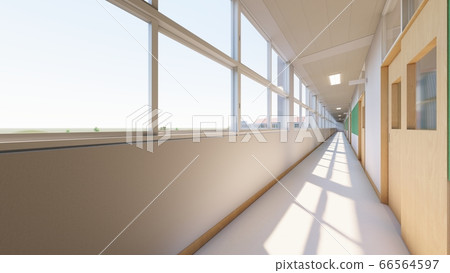 School classroom corridor illustration 17 - Stock Illustration ...