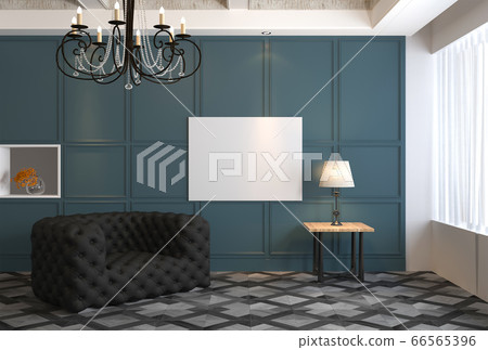 3d rendering of new mock up pattern with black - Stock Illustration ...