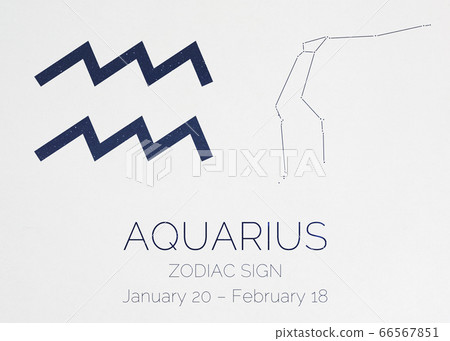Sign Aquarius astrologic infographics. - Stock Illustration [66567851 ...