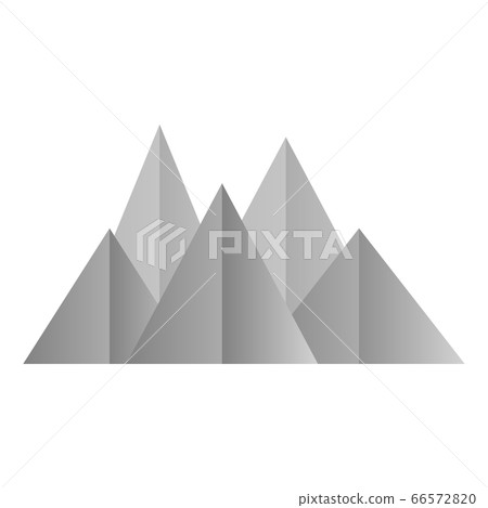 White mountains low poly style. Polygonal shapes - Stock Illustration ...