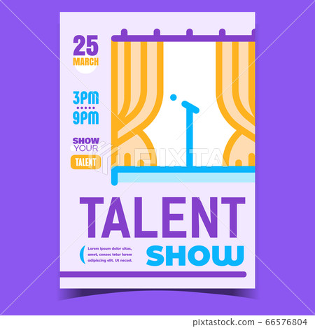 Talent Show Creative Promotional Banner Vector - Stock Illustration ...