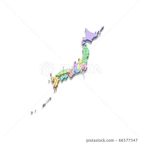 Map of Japan and regional division - Stock Illustration [66577347] - PIXTA