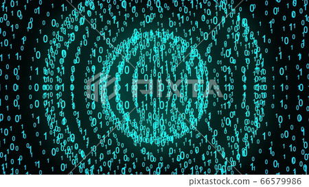 Big and small binary number spheres, computer... - Stock Illustration [66579986] - PIXTA
