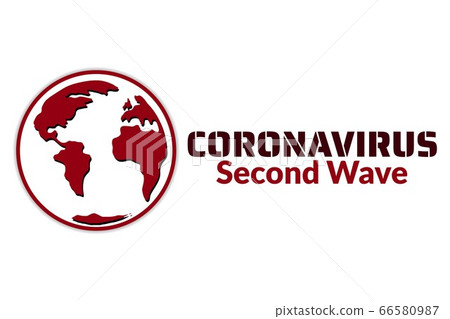Coronavirus second wave concept. COVID-19, or... - Stock Illustration ...