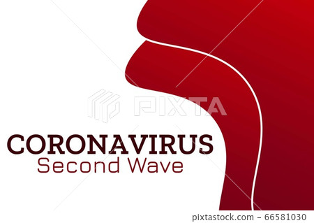 Coronavirus second wave concept. COVID-19, or... - Stock Illustration ...