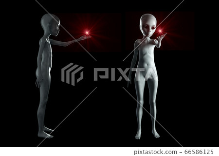 Alien hand reaching out. UFO futuristic... - Stock Illustration ...